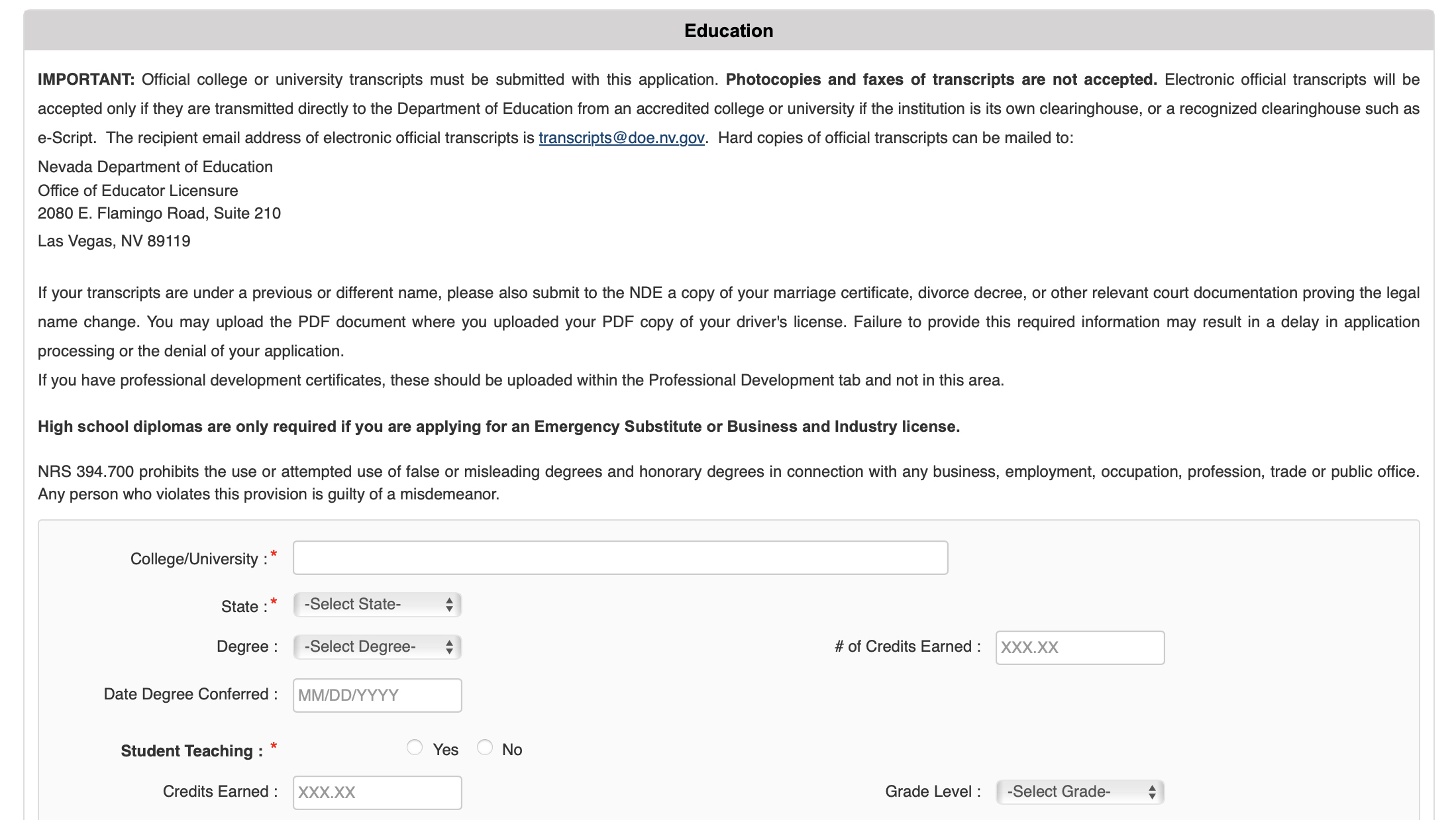 Nevada Guide to Applying for a Substitute License | Senya - Say Adios to Sub Shortages